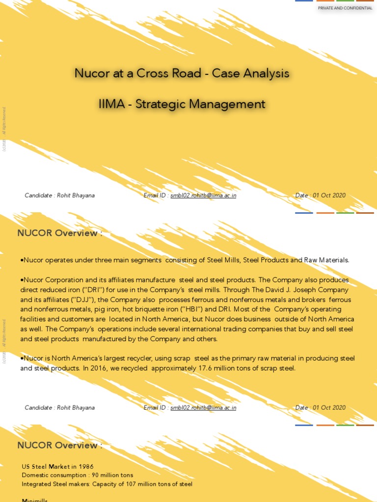 Nucor - Case Analysis | PDF | Steel Mill | Scrap
