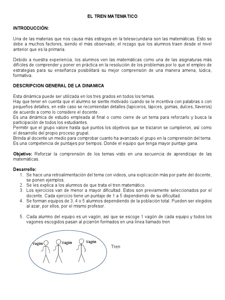 El Tren Matematico PDF | PDF | Modificación de comportamiento ...