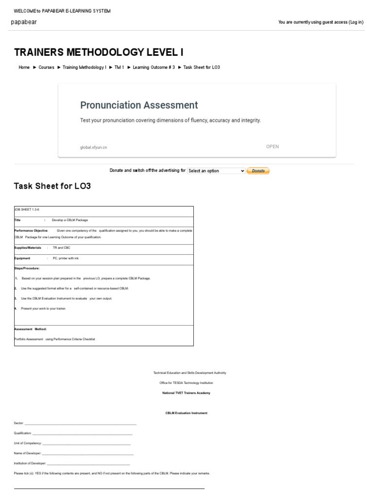 Develop a CBLM Package Guide | PDF | Educational Technology | Learning