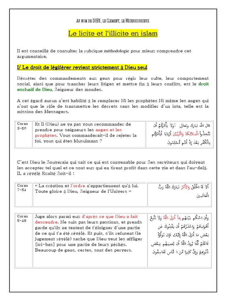 Le Licite Et L Illicite | PDF | Dieu | Viande