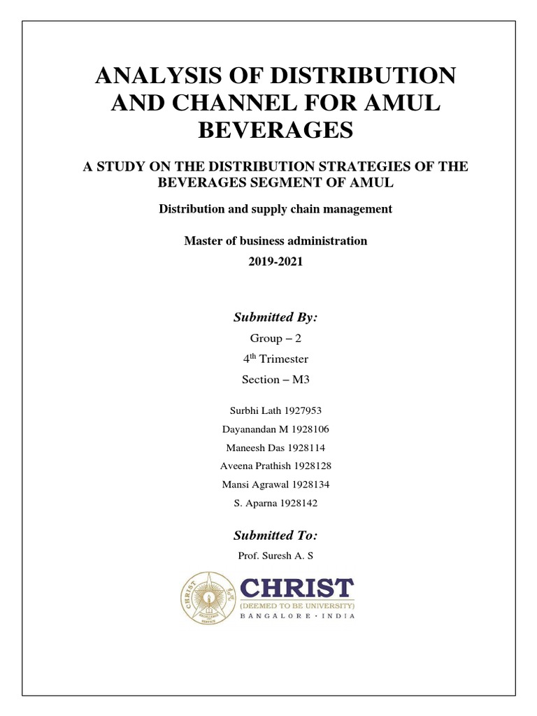 Amul's Distribution Strategy | PDF | Retail | Dairy