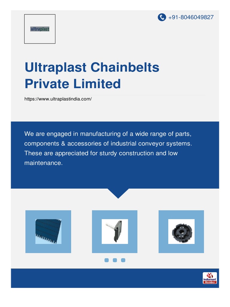 Ultraplast Chainbelts Private Limited | PDF | Thermoplastic | Plastic