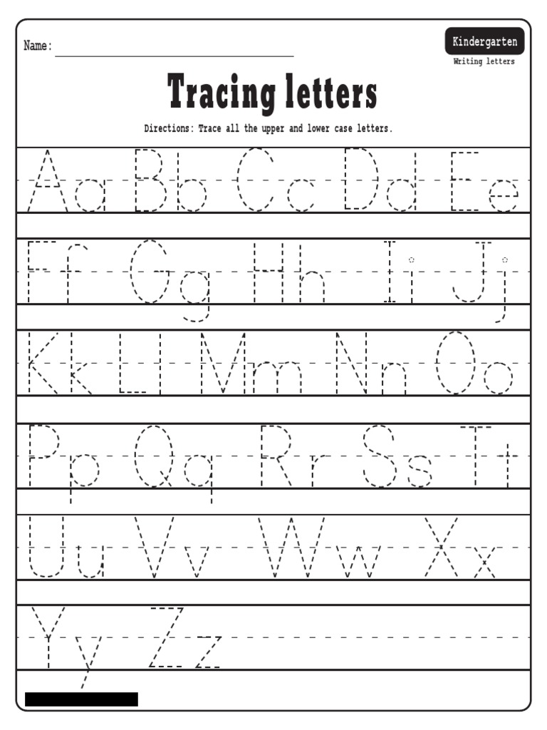 Letter Tracing for Kindergarten | PDF