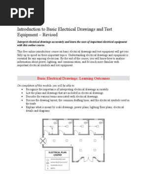 Basic Electrical Drawings Simple Electrical Circuits Introduction