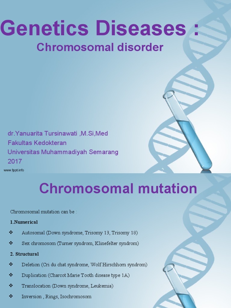 Chromosomal Disorder: Genetics Diseases | PDF | Down Syndrome | Genetics