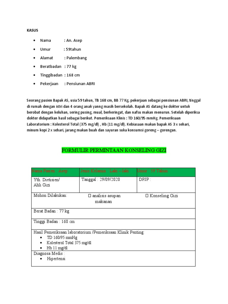 Formulir Konseling Hipertensi | PDF