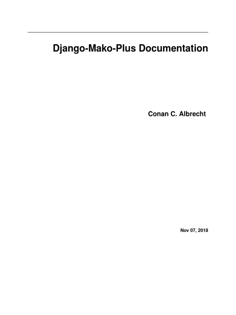 Django Mako Plus Documentation Pdf Python Programming Language Web Server