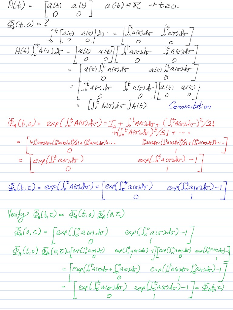 31 - Examples On State Transition Matrix | PDF