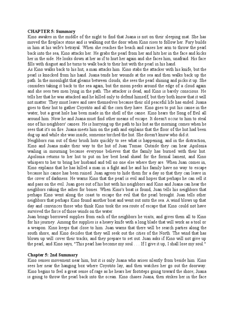 The Pearl... Chapter 5 | PDF