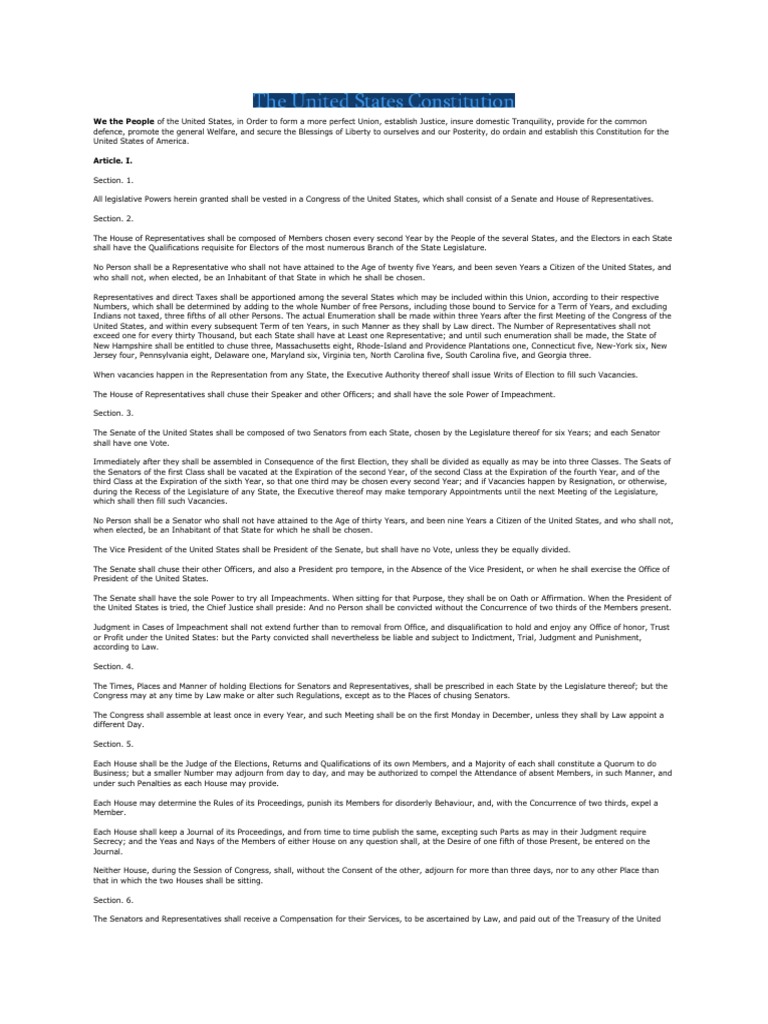 We The People of The United States, in Order To Form A More Perfect ...