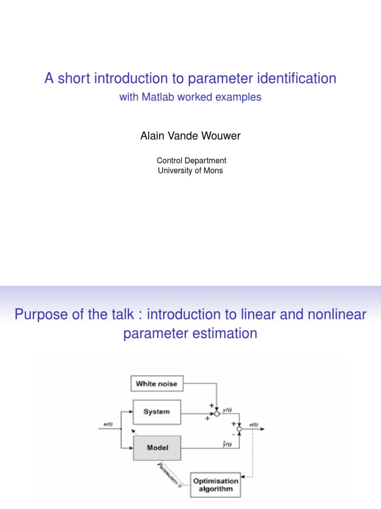 Short Introduction To Parameter Identification | PDF | Errors And ...