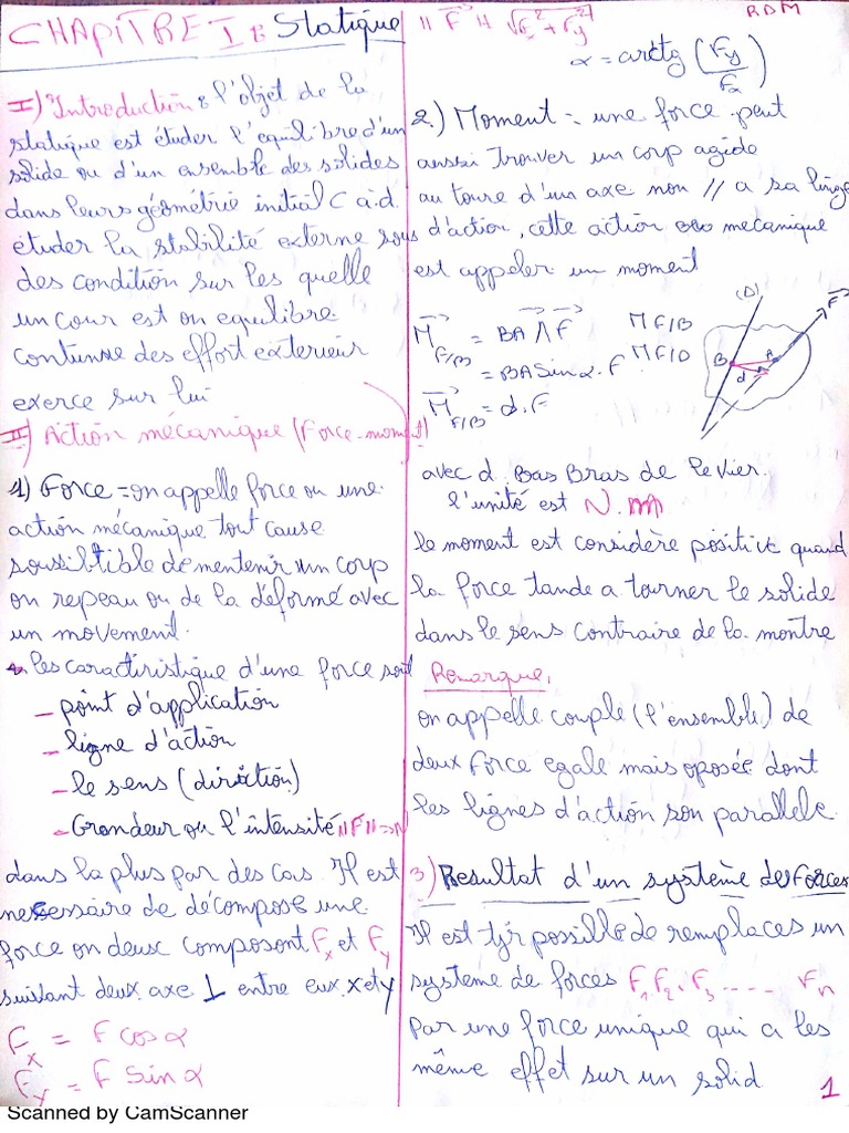 RDM - Chapitre 1 | PDF