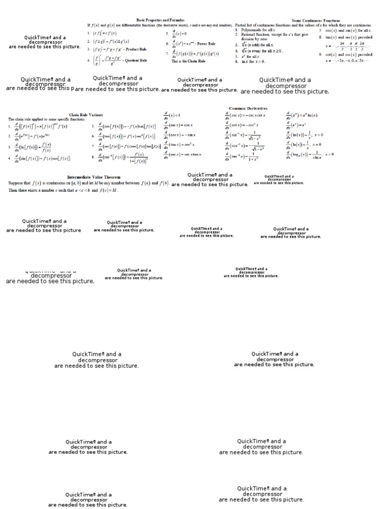 Calc Rev Sheet | PDF
