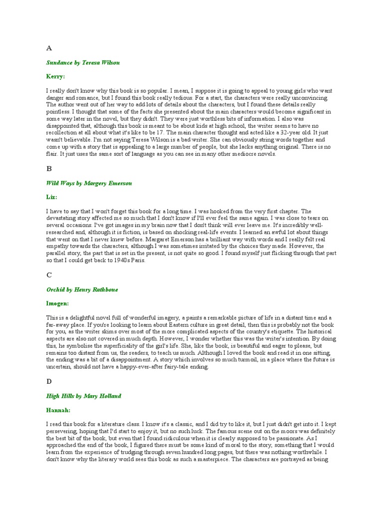 FCE Reading Practice 2 | PDF | Books