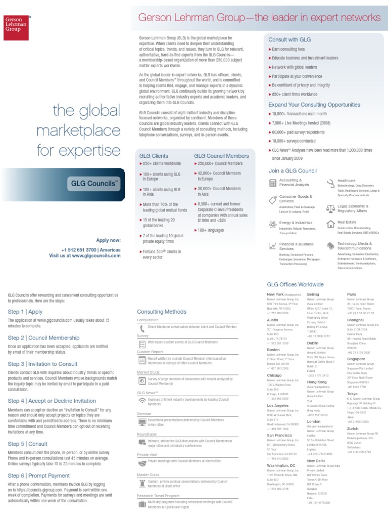 Gerson Lehrman Group Overview | PDF | Business | Economies