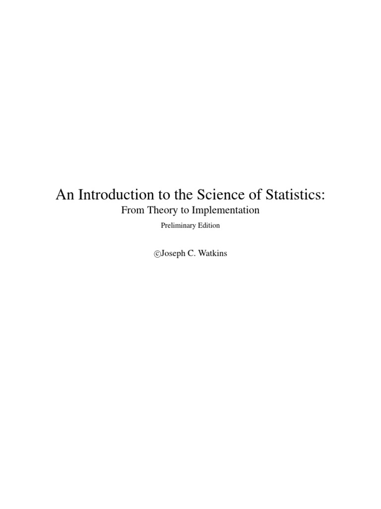 Statistics for Beginners | PDF | Probability Distribution | Random Variable