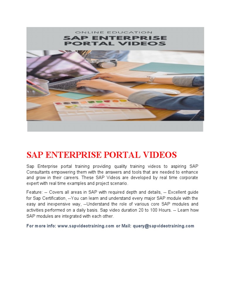 SAP Portal Training Videos Guide | PDF | Business