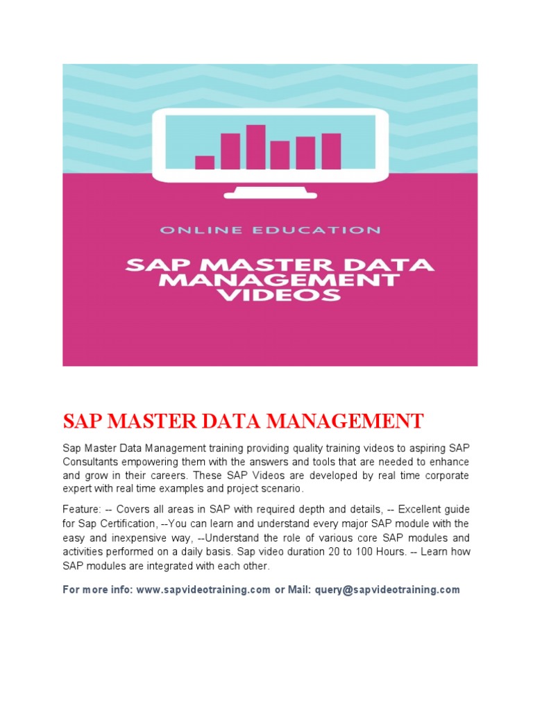 Sap Master Data Management | PDF