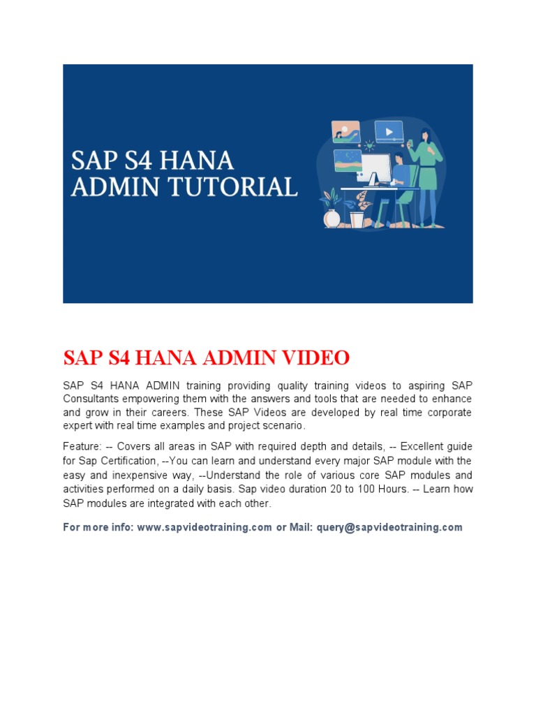 Sap s4 Hana Admin Tutorial | PDF