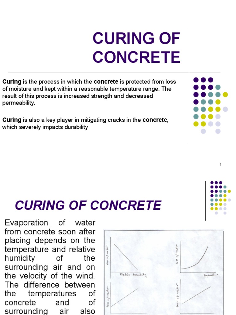 Curing of Concrete Presentation | PDF | Steam | Concrete