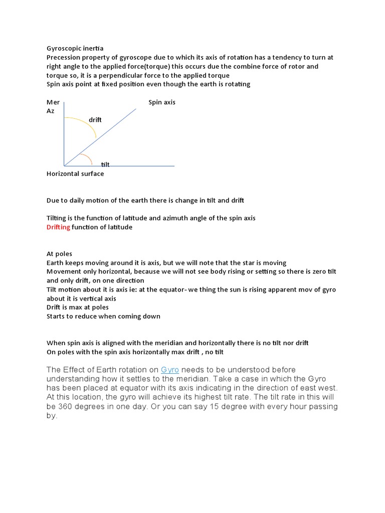 Gyroscopic Inertia | PDF | Gyroscope | Rotation