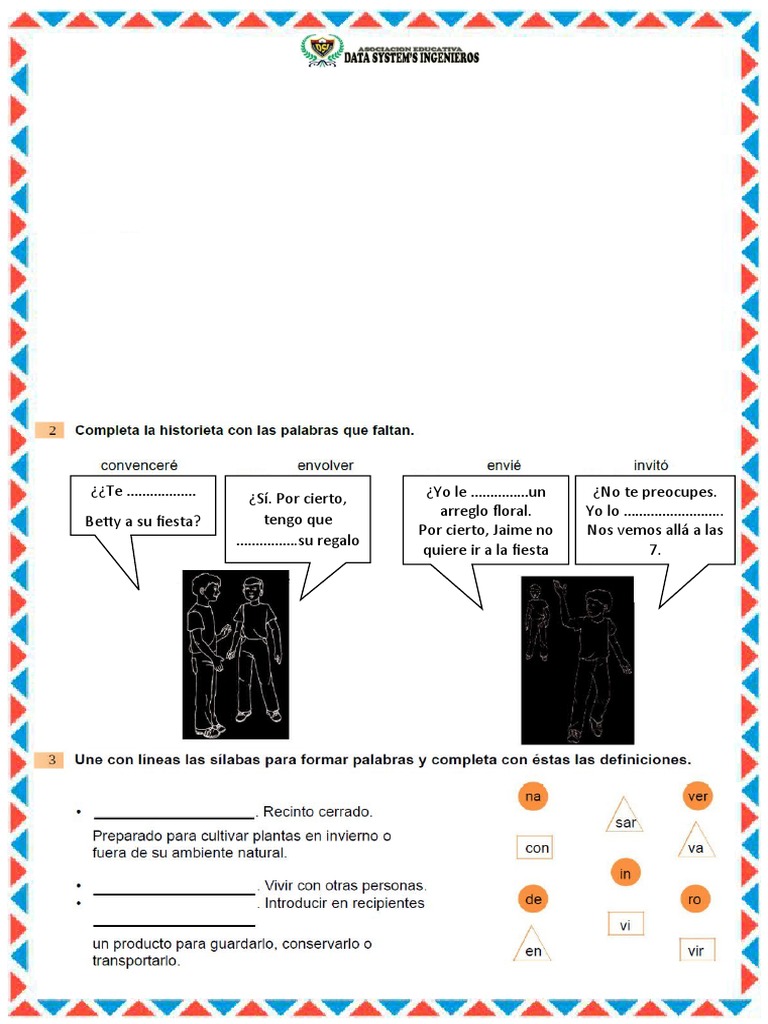 Ficha de Aplicación - Palabras Con NV | PDF