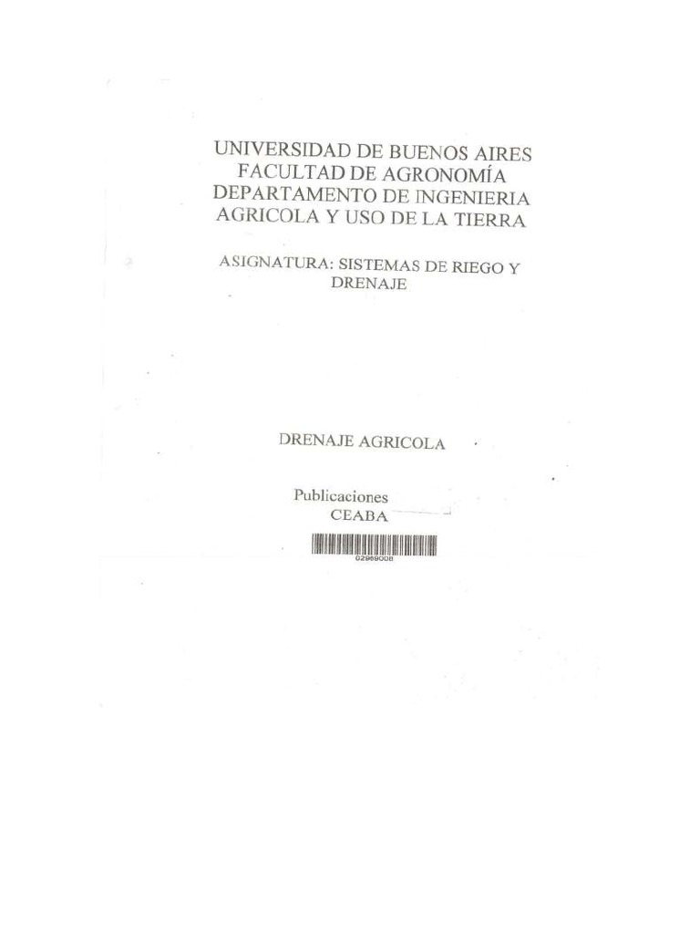 Drenaje - UBA | PDF