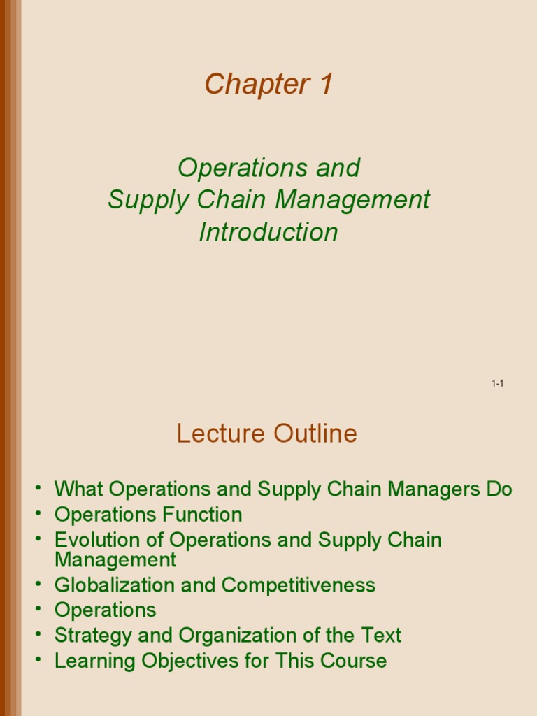 Operations and Supply Chain Management | PDF | Supply Chain | Operations Management