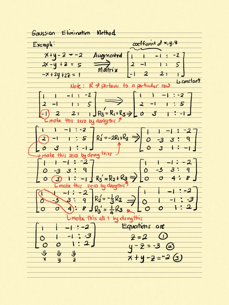 Gaussian Elimination | PDF | Algorithms And Data Structures | Discrete ...