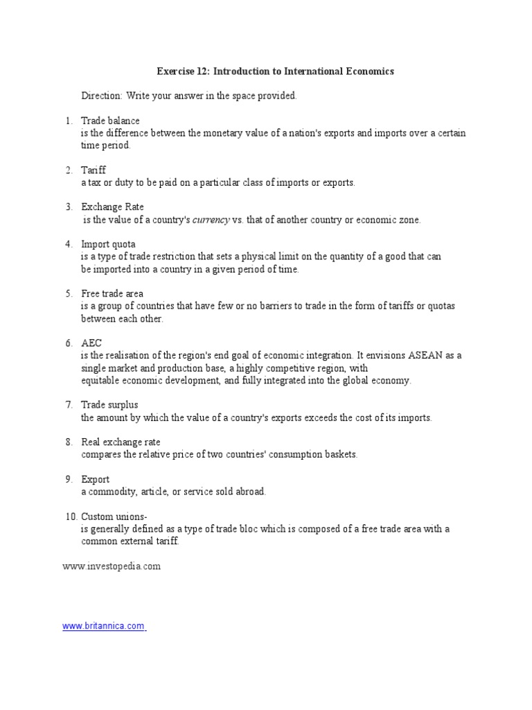 Introduction To International Economics | PDF | Finance & Money Management