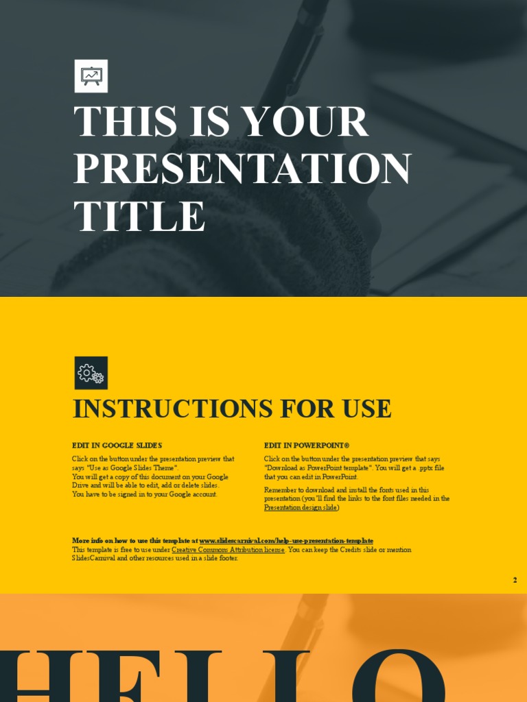 Ganymede SlidesCarnival | PDF | Color | Yellow