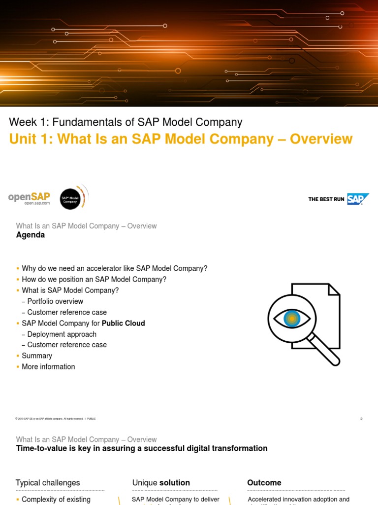 Unit 1: What Is An SAP Model Company - Overview | PDF | Sap Se | Supply ...