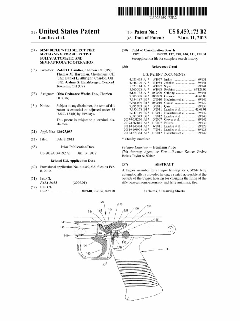 M249 Rifle Select Fire Mechanism | PDF | Trigger (Firearms) | Gun Barrel