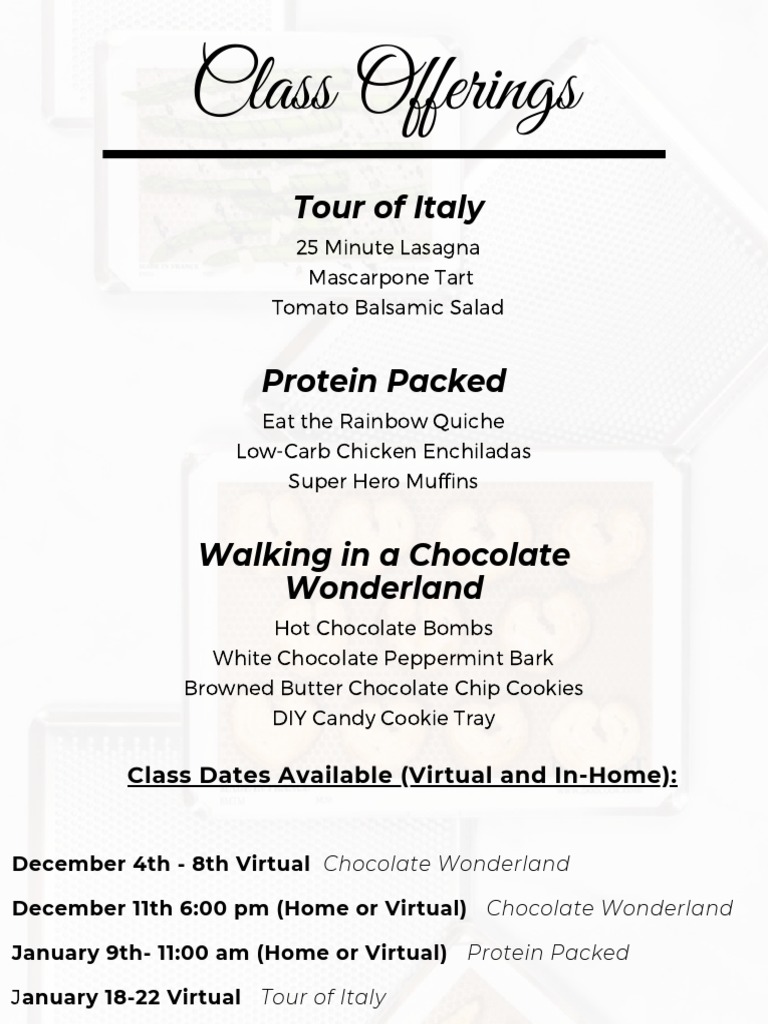 Fall Class Offerings | PDF