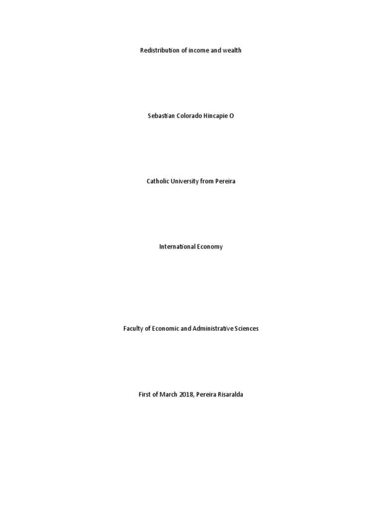 Redistribution of Income and Wealth | PDF | Redistribution Of Income ...