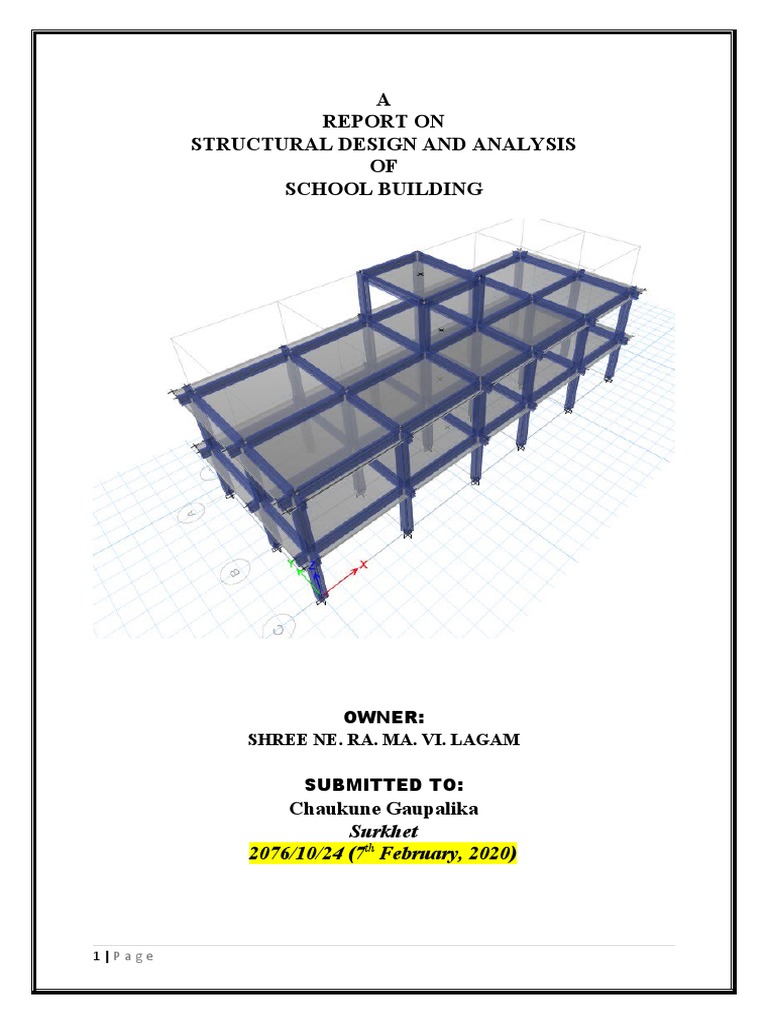 School Building Analysis Final Report Pdf Wall Concrete