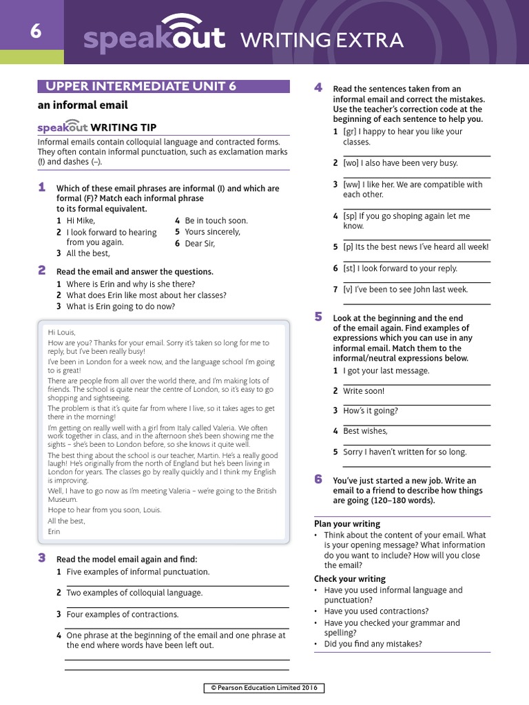 Speakout Writing Extra Upper Intermediate Unit 6 PDF | Download Free PDF | Grammar | Linguistics