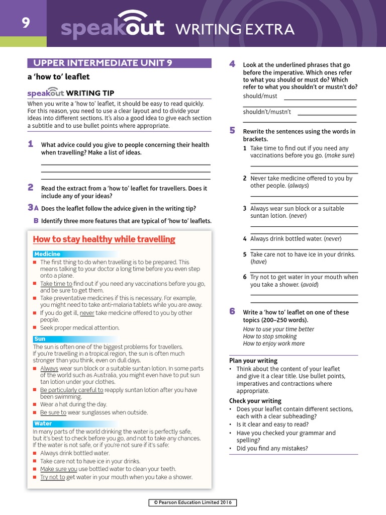 Speakout Writing Extra Upper Intermediate Unit 9 PDF | Download Free PDF | Beverages | Wellness