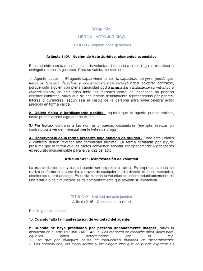 Nulidad Del Acto Juridico | PDF | Nulo (ley) | Justicia