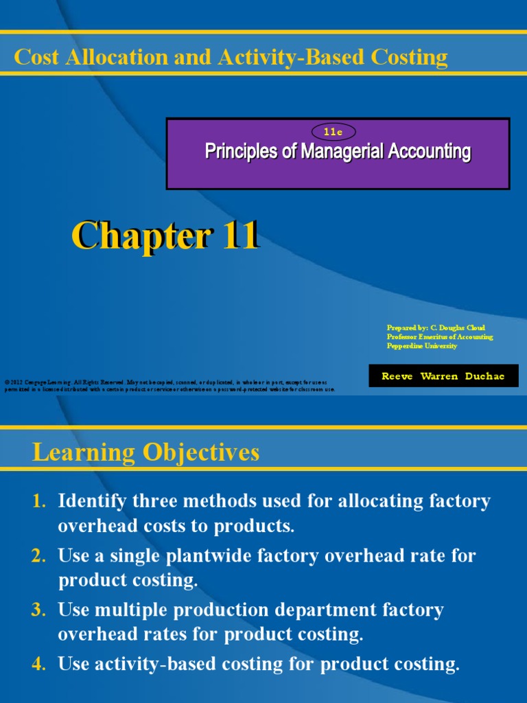 Cost Allocation and Activity-Based Costing: Principles of Managerial ...