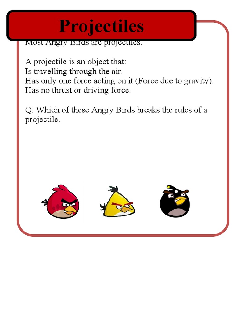 Angry Birds | PDF | Momentum | Projectiles
