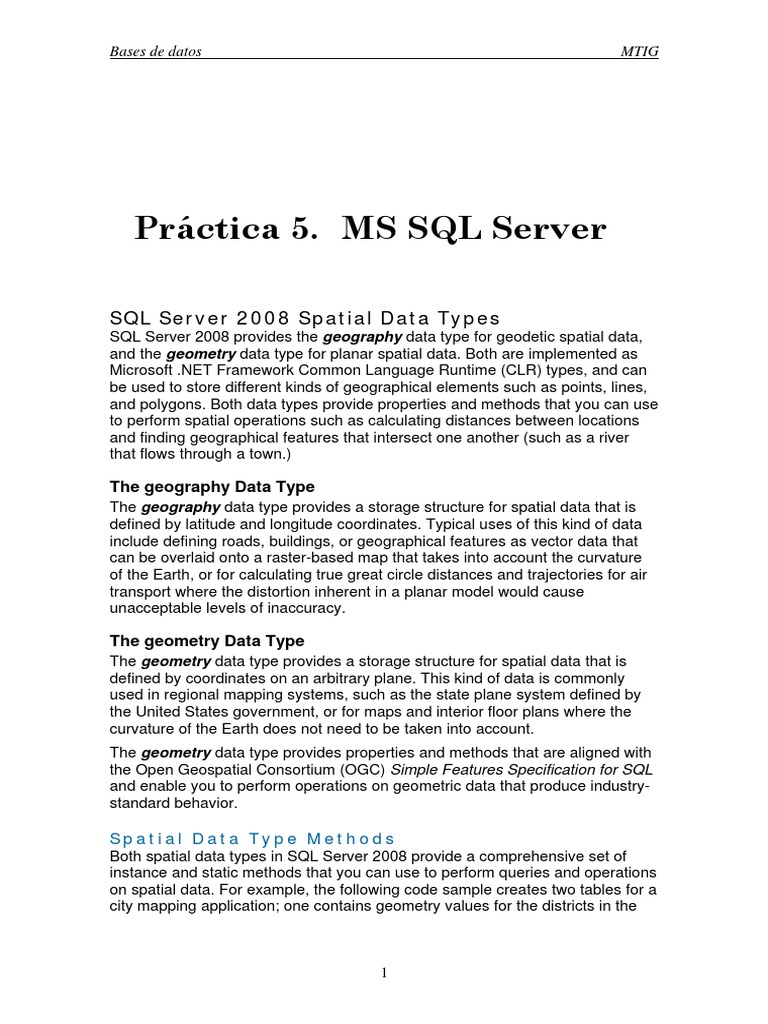 Práct. 5. SQL Server | PDF | Microsoft Sql Server | Databases