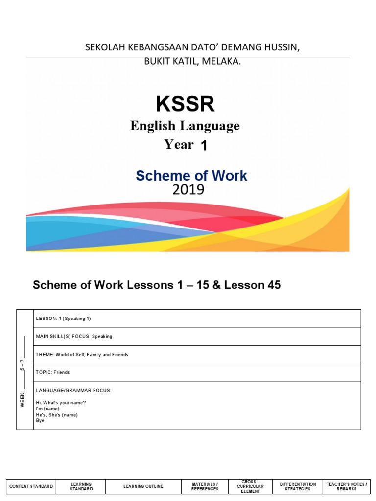 Scheme of Work Year 1 | PDF | Word | Letter Case