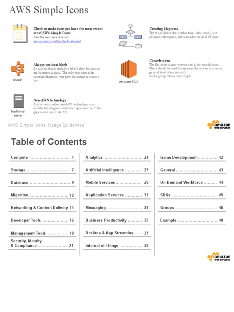 AWS Simple Icons Usage Guidelines | PDF | Computer Data | Online Services