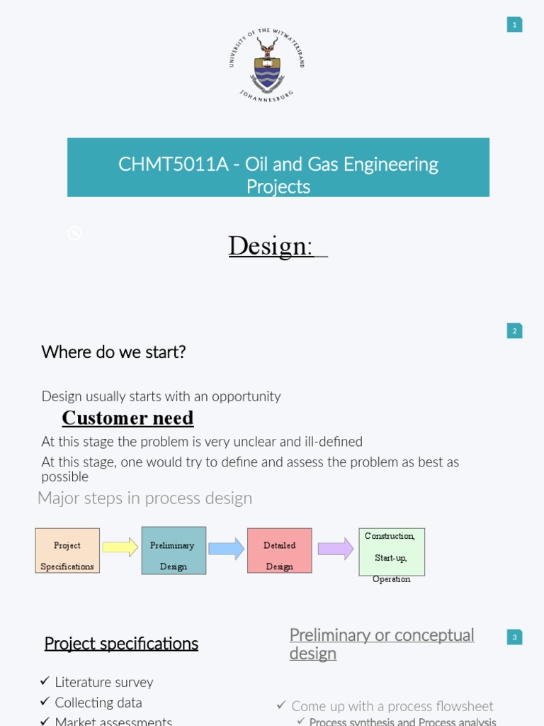 CHMT5011 Oil and Gas Engineering Design 2017 Lecture Notes | PDF ...