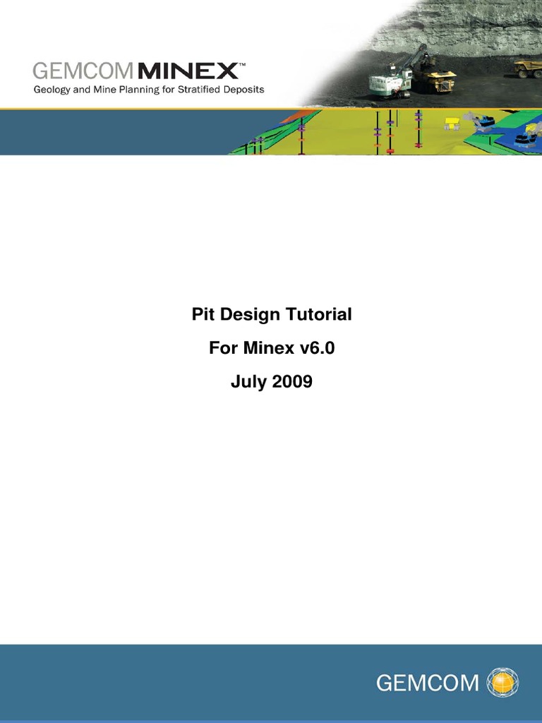 Pit Design Tutorial For Minex v6.0 July 2009 | PDF | Button (Computing ...