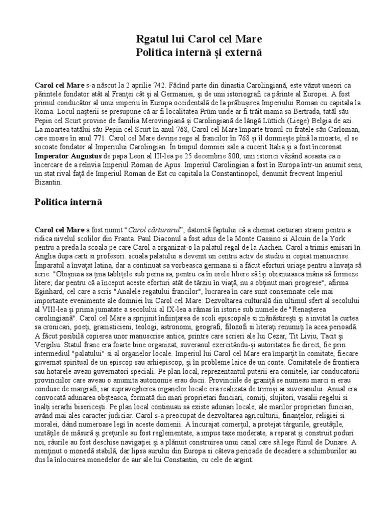 Carol Cel Mare | PDF