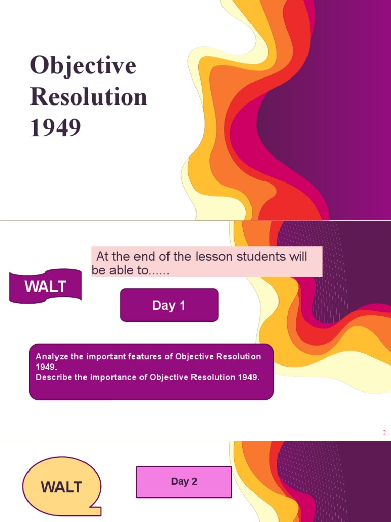 Objective Resolution 1949 & 1956 Constitution | PDF | Political ...