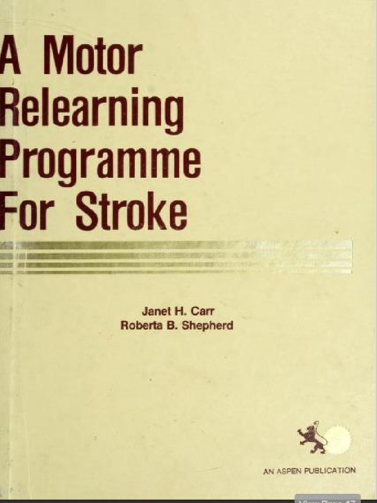 A Motor Relearning Programme For Stroke 1983 PDF | PDF