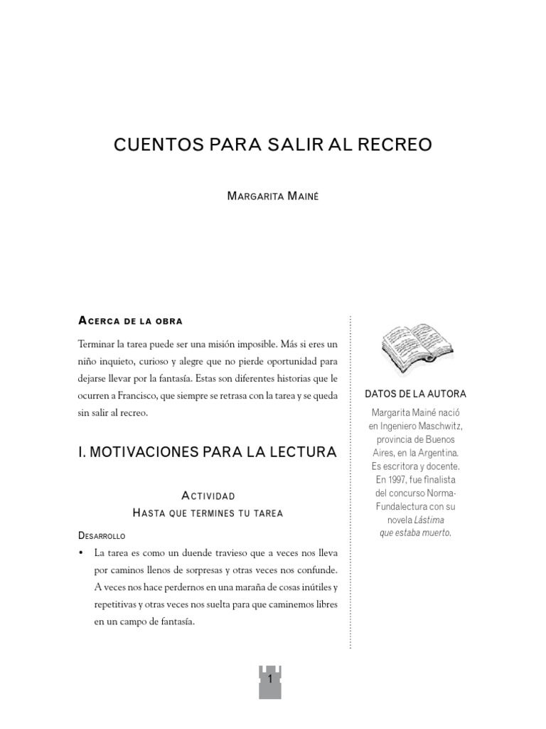 Cuentos para Salir Al Recreo Planta | PDF | Permuta | Amor